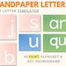 Montessori Sandpaper Letters DIY Template PRINT Uppercase Lowercase ...