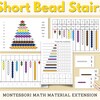 Colored Short Bead Stair Montessori Math Material Counting One-to-one ...