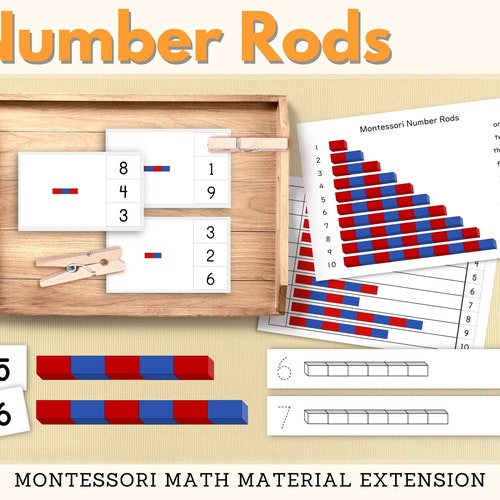 Number Rods Montessori Math Material Extension Activity - Etsy
