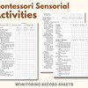 Primary Montessori Activities Monitoring Record Sheets Scope and ...