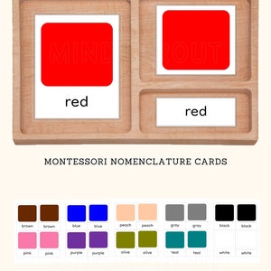COLORS Montessori Nomenclature 3-part Cards Vocabulary Building ...