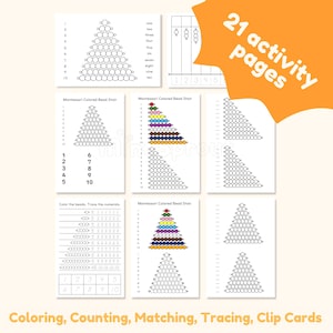 Colored Short Bead Stair Montessori Math Material Counting One-to-one ...