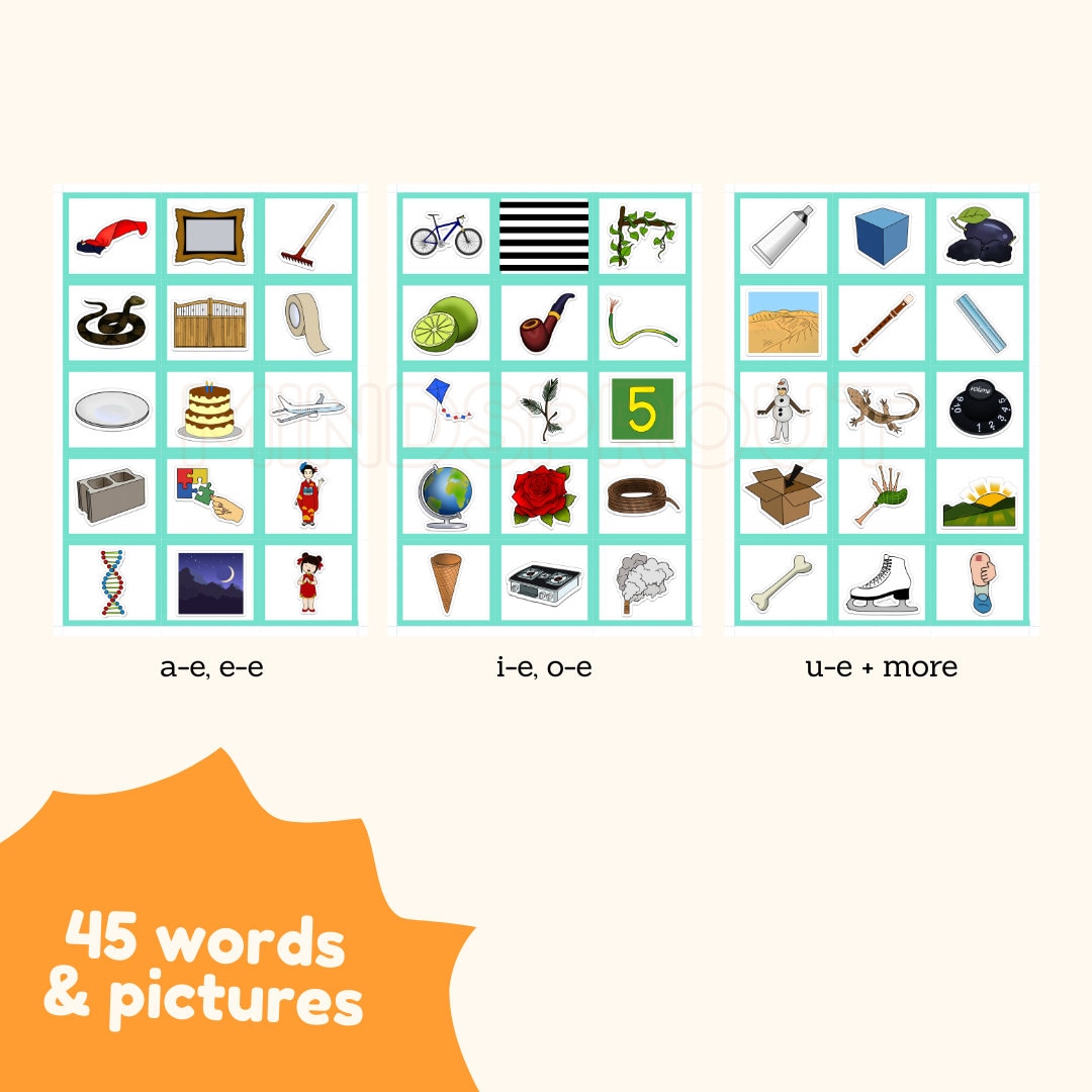 Montessori Language Phonics Writing Activity Words With Silent E ...