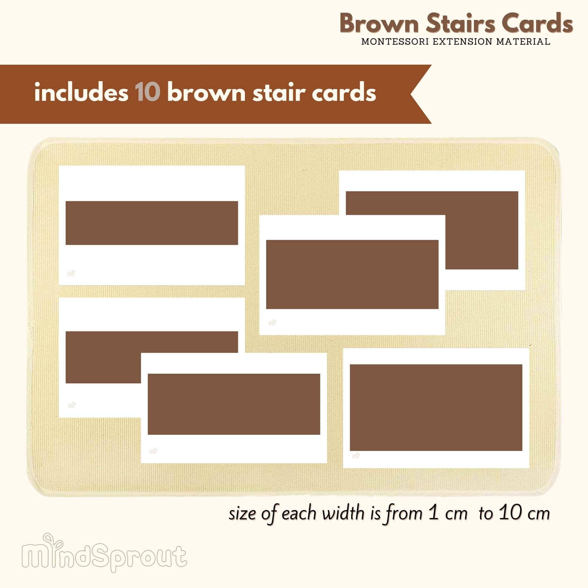 Brown Stairs Cards Montessori Sensorial Material Brown Stairs Pattern ...