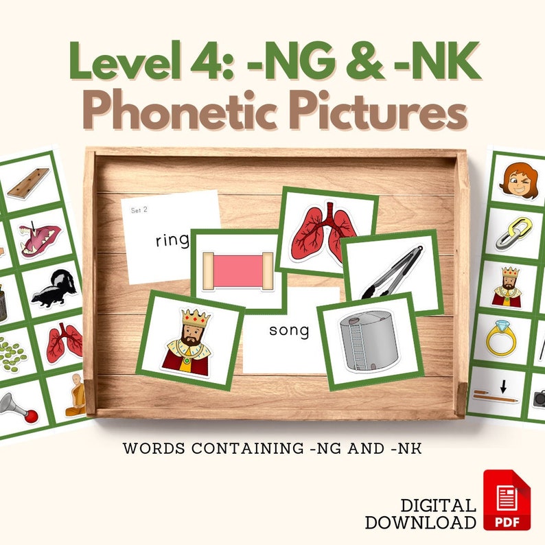Phonetic Reading Picture Cards for Object Box NG and NK Montessori ...
