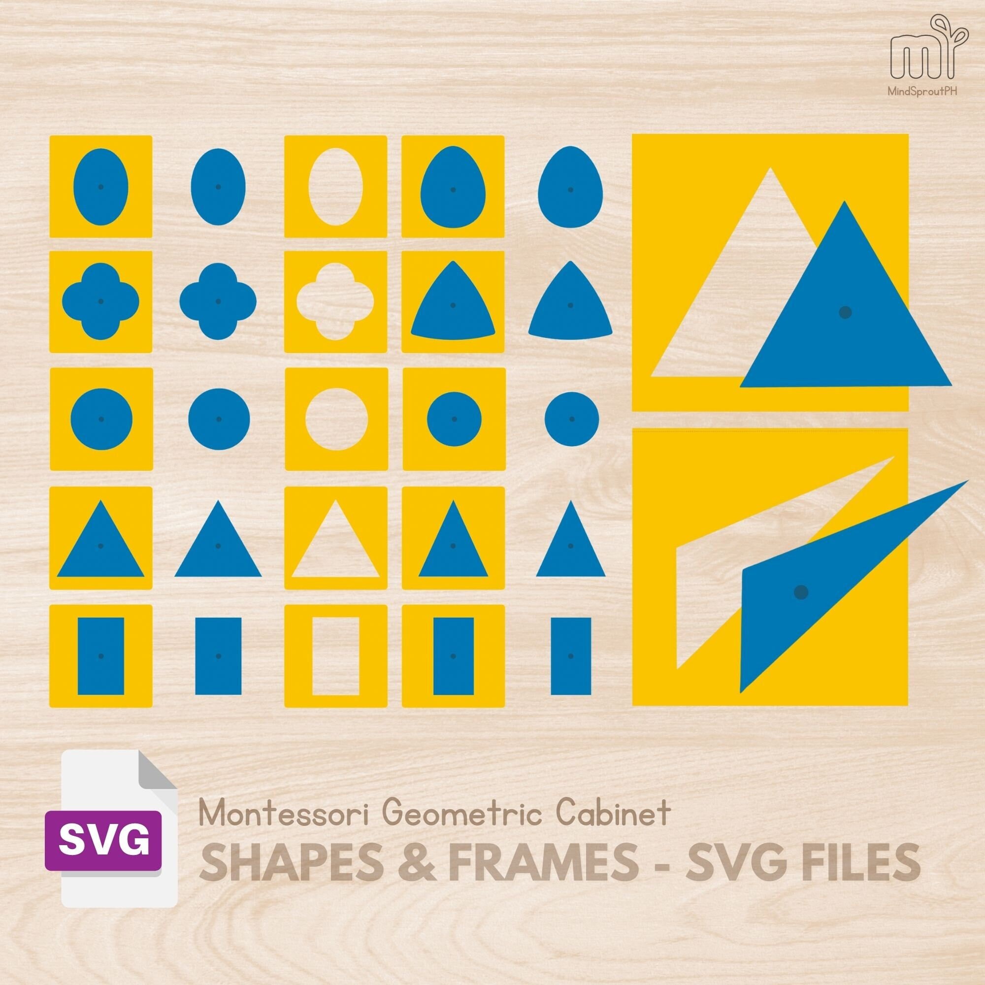 SVG Geometric Cabinet Shapes Montessori Puzzle Geometry Cabinet ...