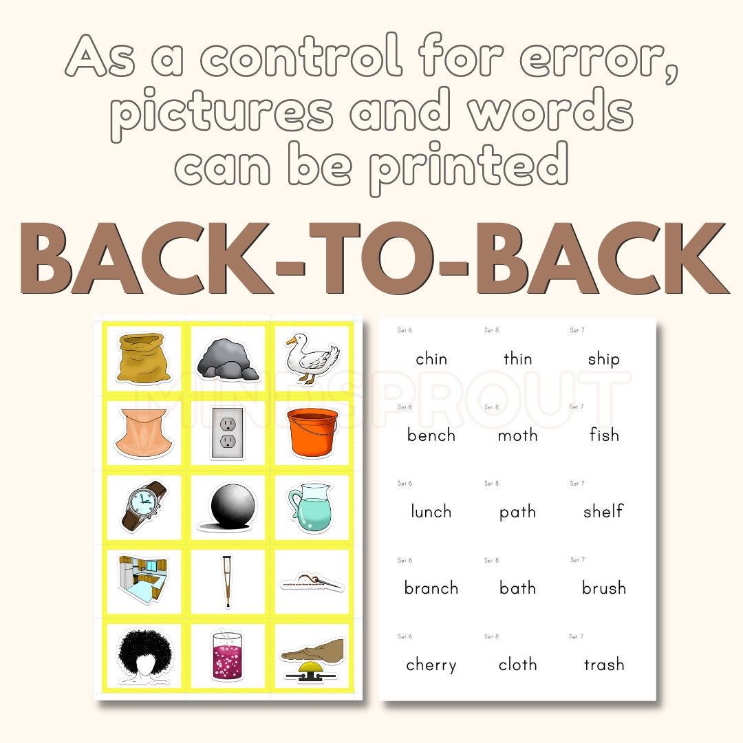 Montessori Language Phonetic Reading Digraphs Level 3 YELLOW Picture ...