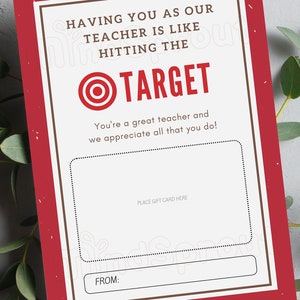 Target Gift Card Holder Teacher Gift Idea Last Minute Birthday Gift for ...
