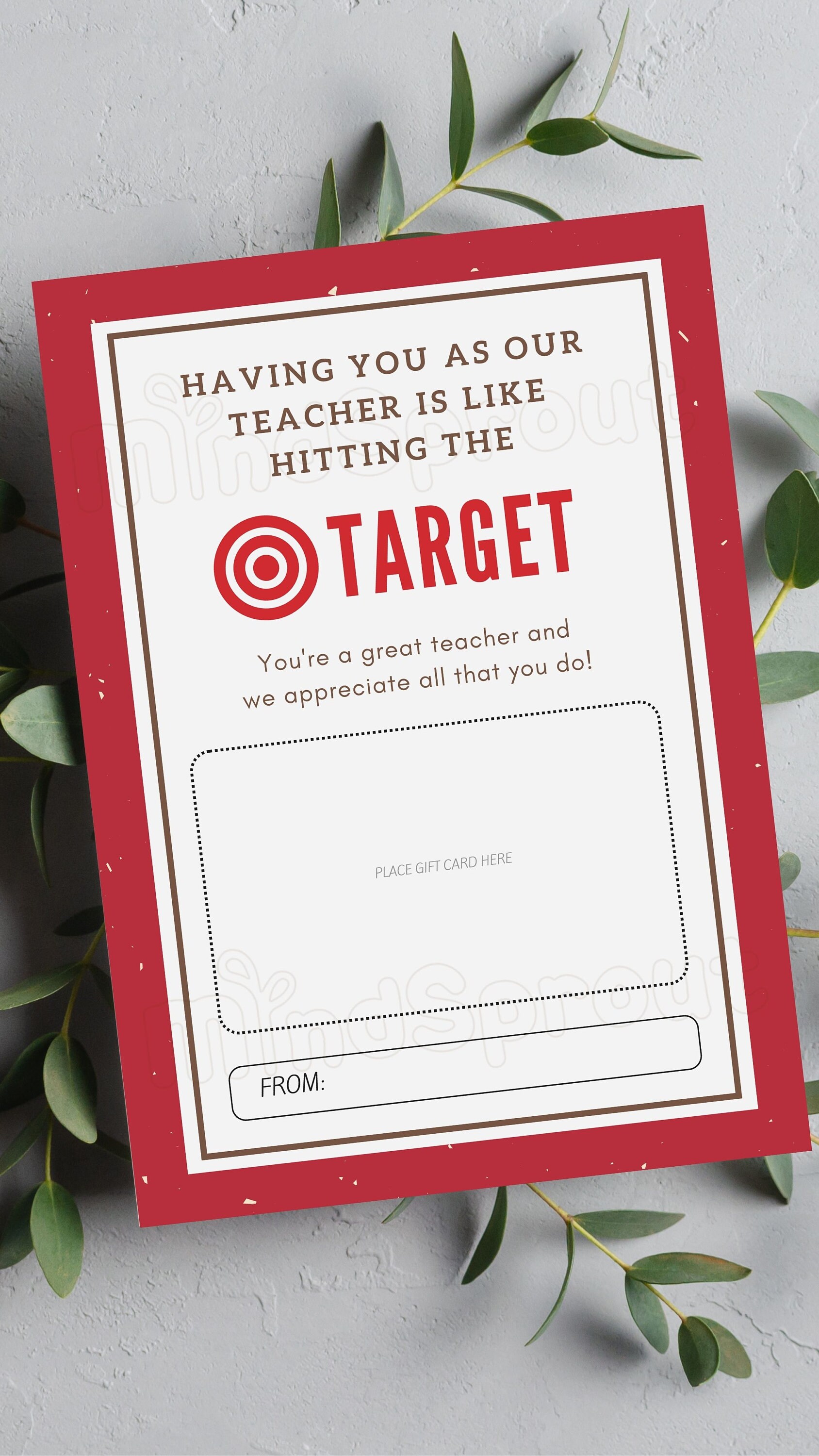 Target Gift Card Holder Teacher Gift Idea Last Minute Birthday Gift for ...