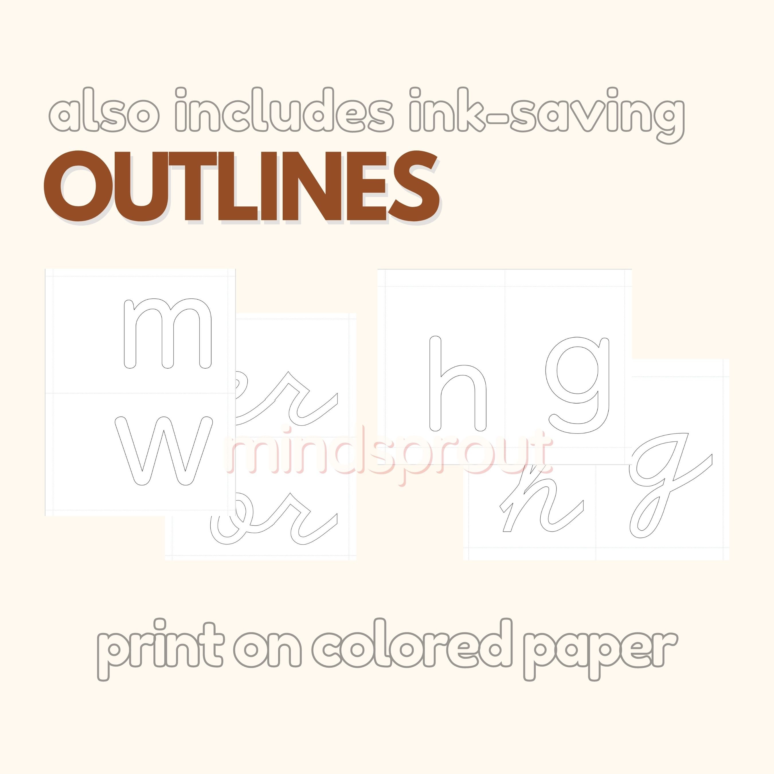 Montessori Sandpaper Letters DIY Template PRINT Uppercase Lowercase ...