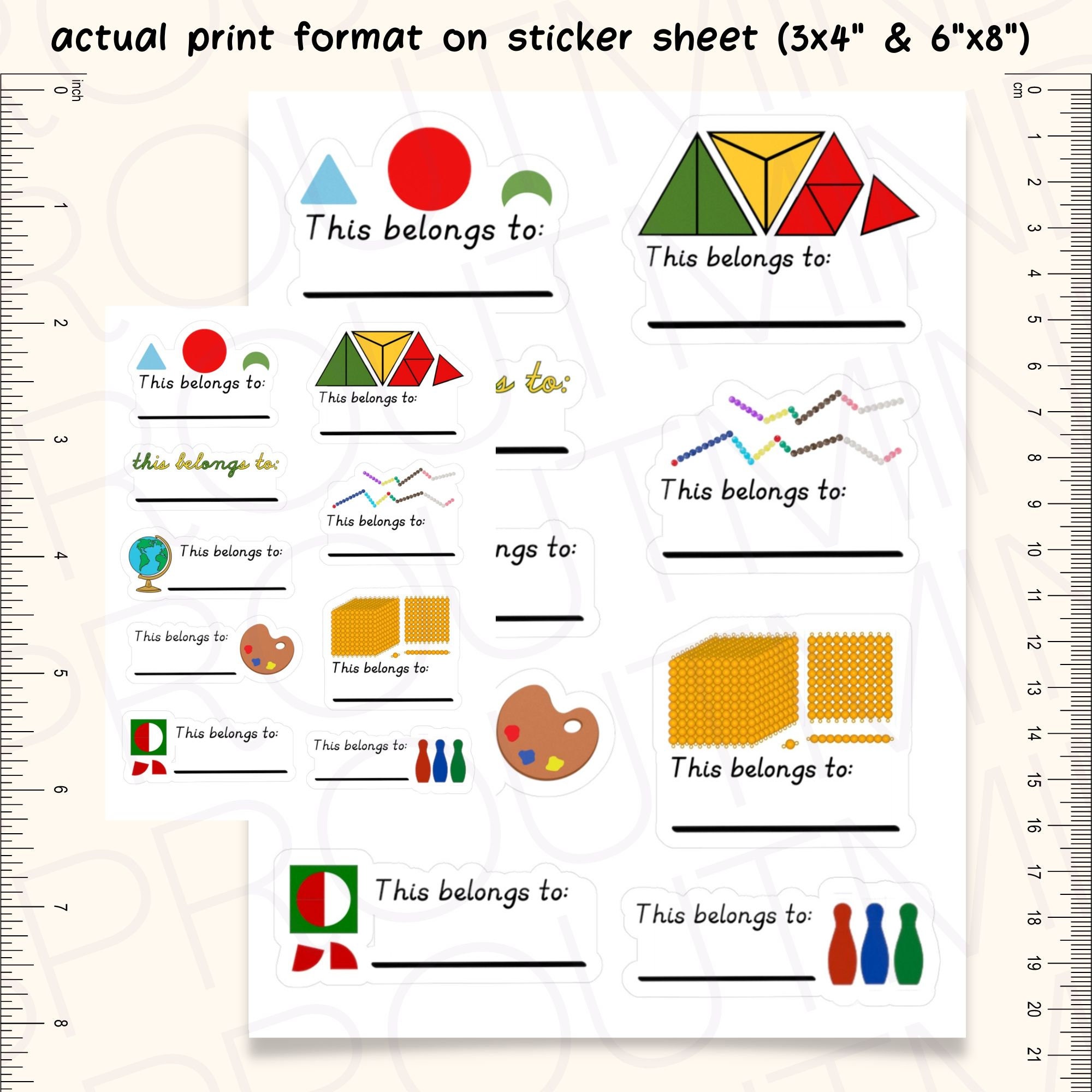 Montessori Sticker Labels for Montessori Student Journaling Sticker ...