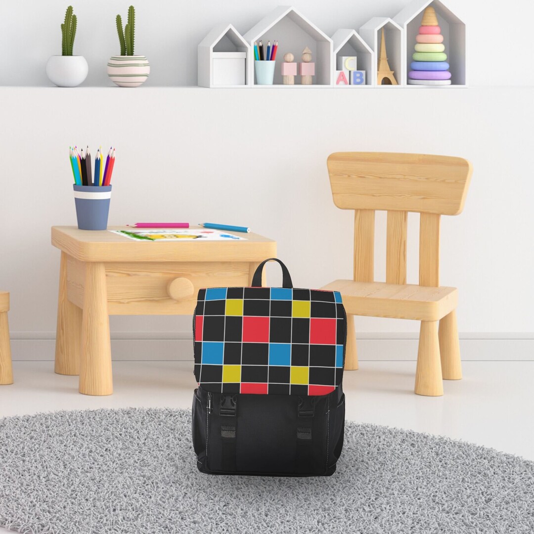 Montessori Teacher Backpack Front Flap Shoulder Back Bag Trinomial Cube ...
