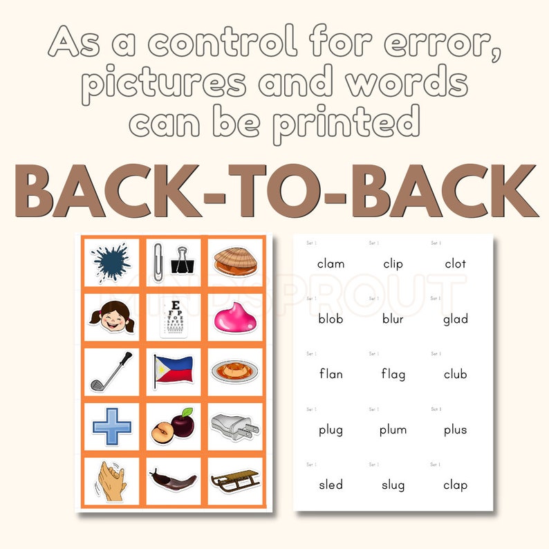 Consonant Blends Phonetic Reading Picture Cards for Object Box ...