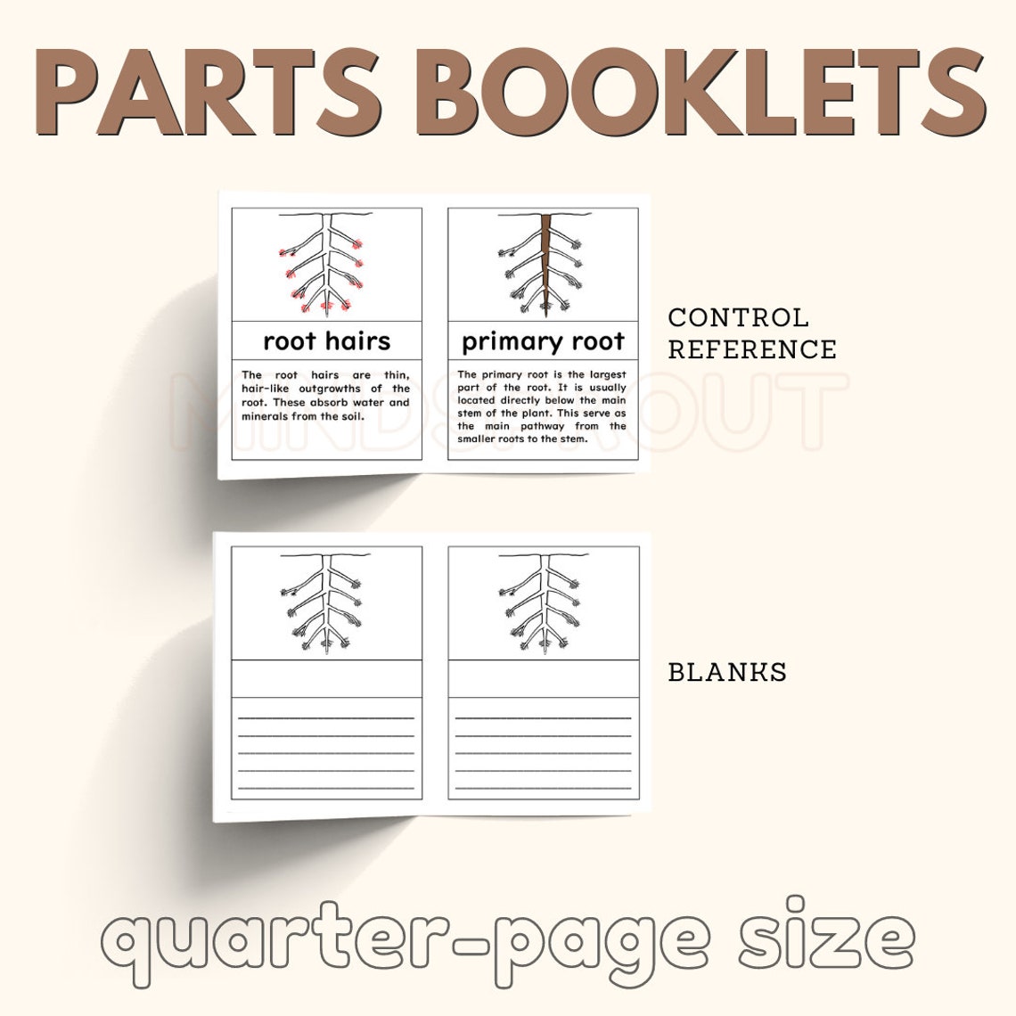 Parts of the ROOTS Montessori Botany Tree Root Unit Study 5-part Card ...