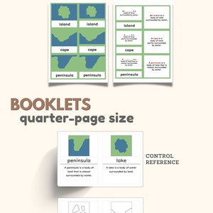 Landforms Bodies of Water Montessori Nomenclature 5-part Card Booklet ...