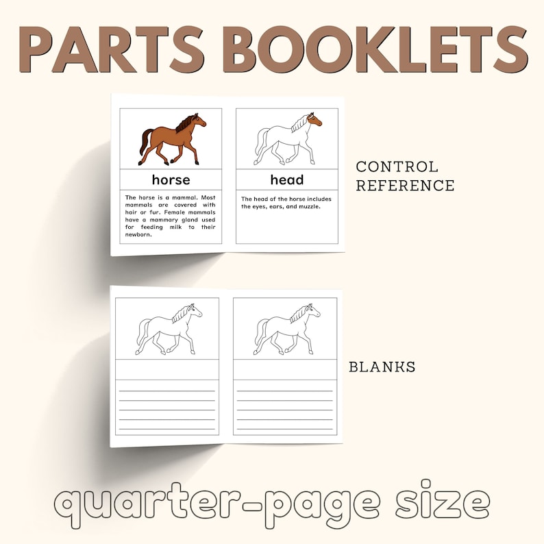MAMMALS Zoology Unit Study Parts of Horse Montessori Nomenclature 5 ...