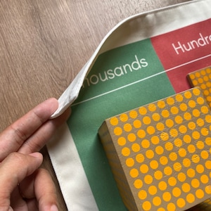 Place Value Work Mat Montessori Math Material Montessori Mat Cotton ...