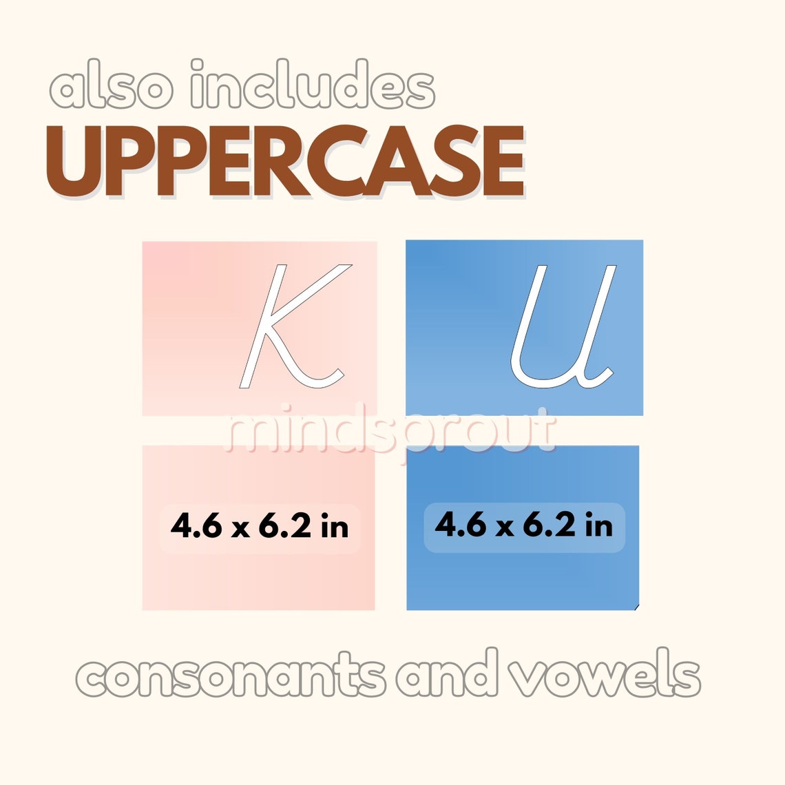 Montessori Sandpaper Letters DIY Template DNEALIAN Uppercase Lowercase ...