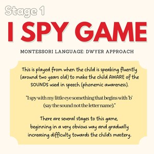 I Spy Sound Game Picture Cards Alphabet Letters DIY Montessori Language ...