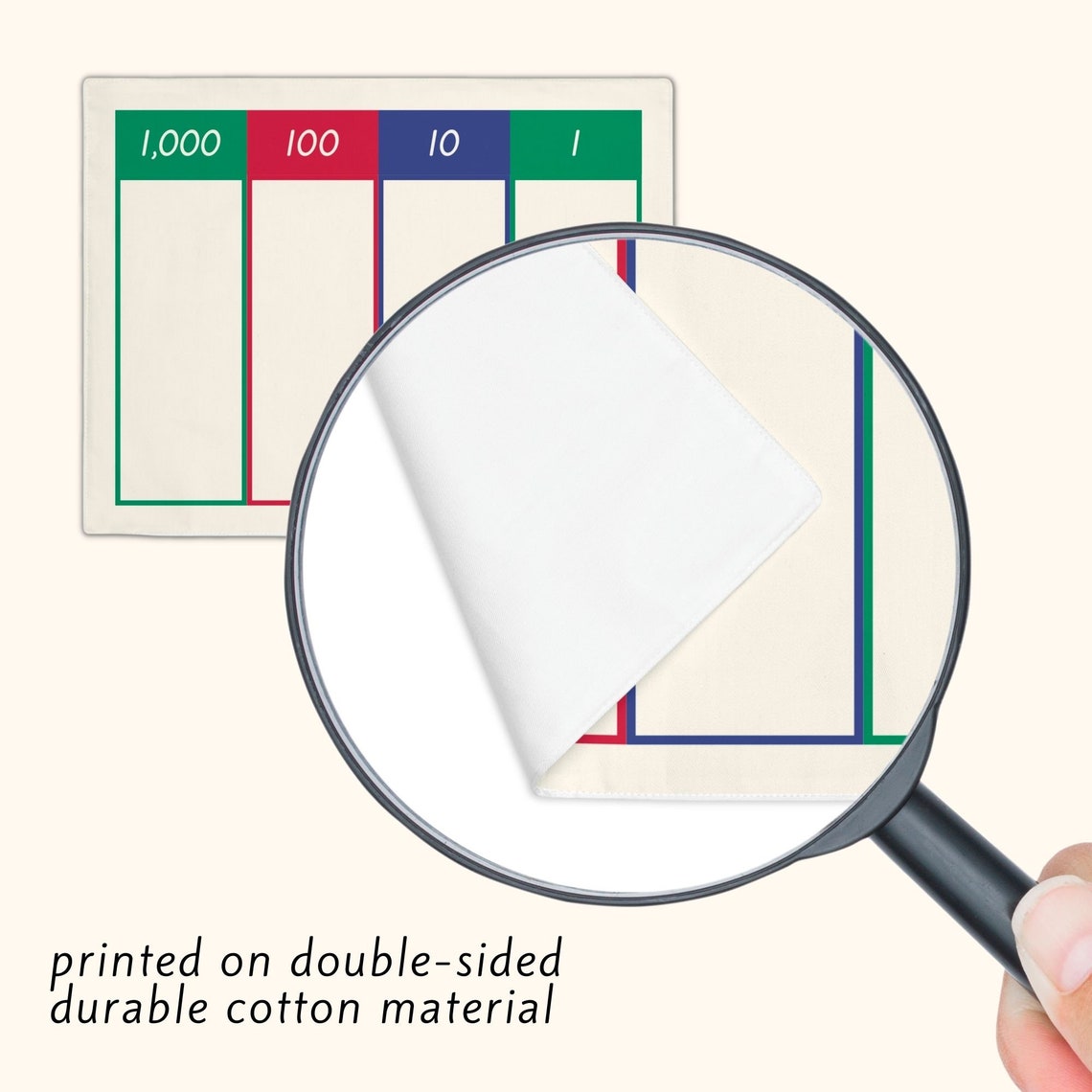 Stamp Game Work Mat Montessori Math Material Montessori Mat Cotton ...