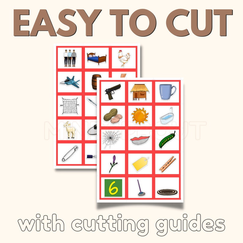 Montessori Language CVC Words Phonetic Reading Level 1 RED Picture ...