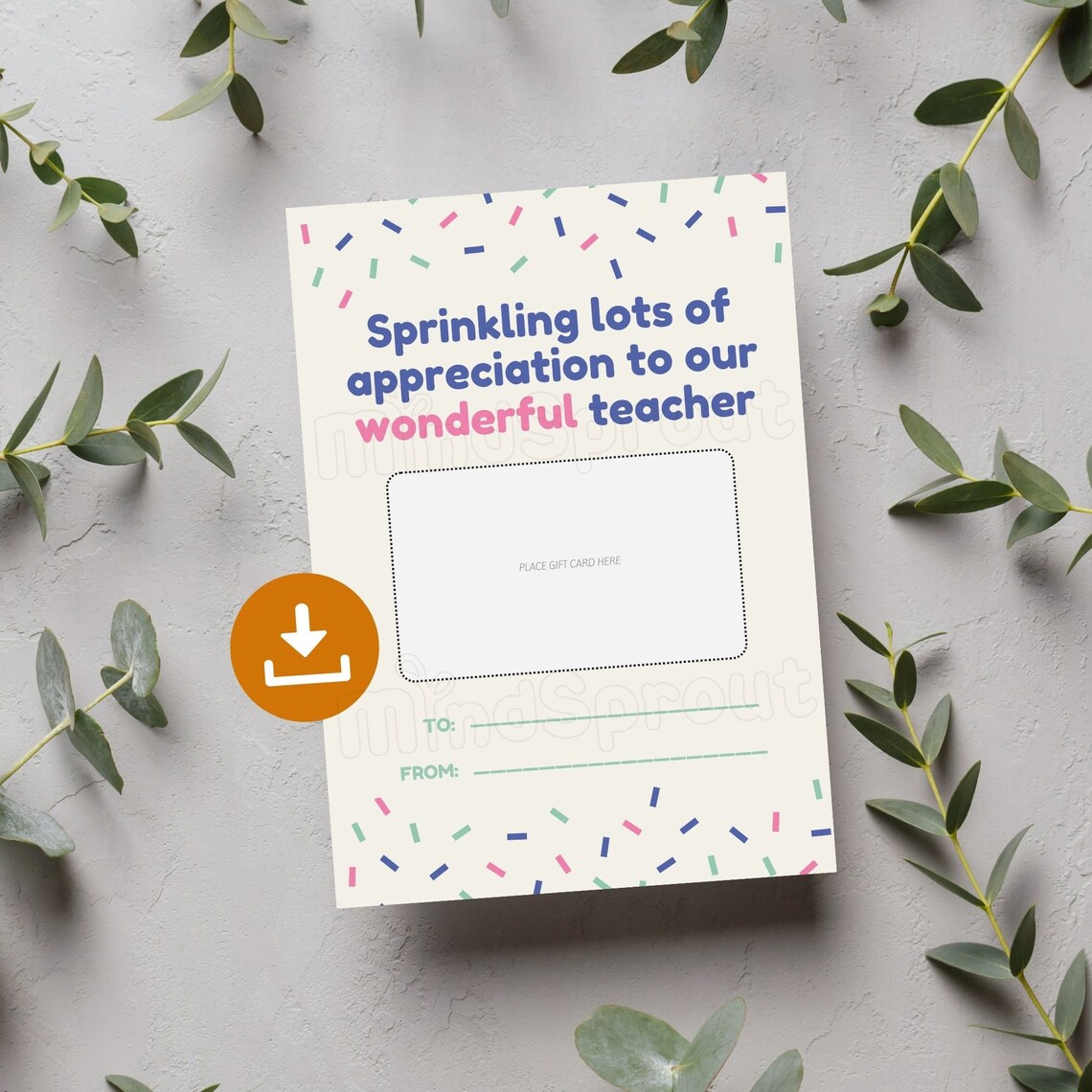 Teacher Gift Card Holder Ice Cream Gift for Teacher Appreciation Sweet ...