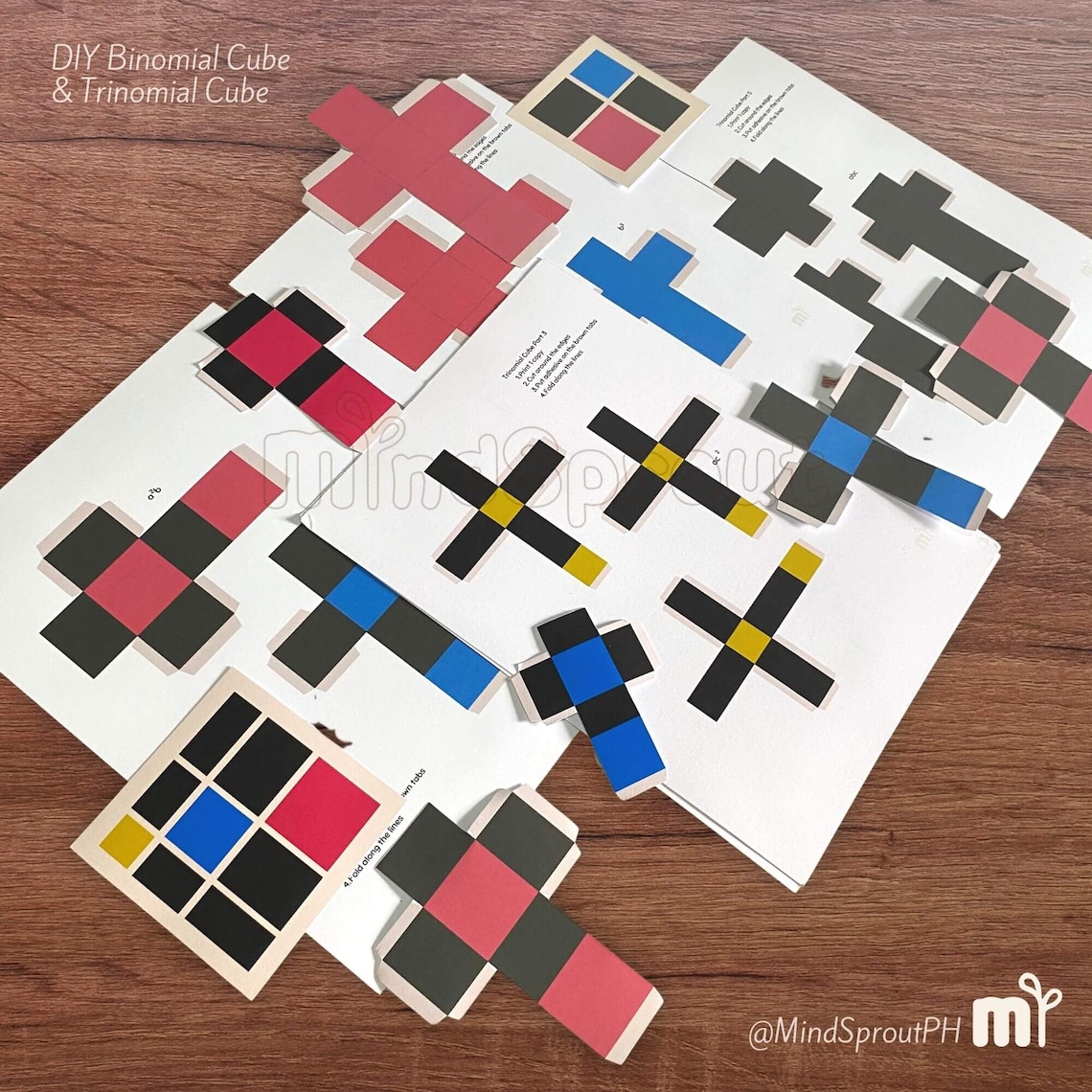 DIY Binomial Cube & Trinomial Cube Montessori Sensorial Material DIY ...