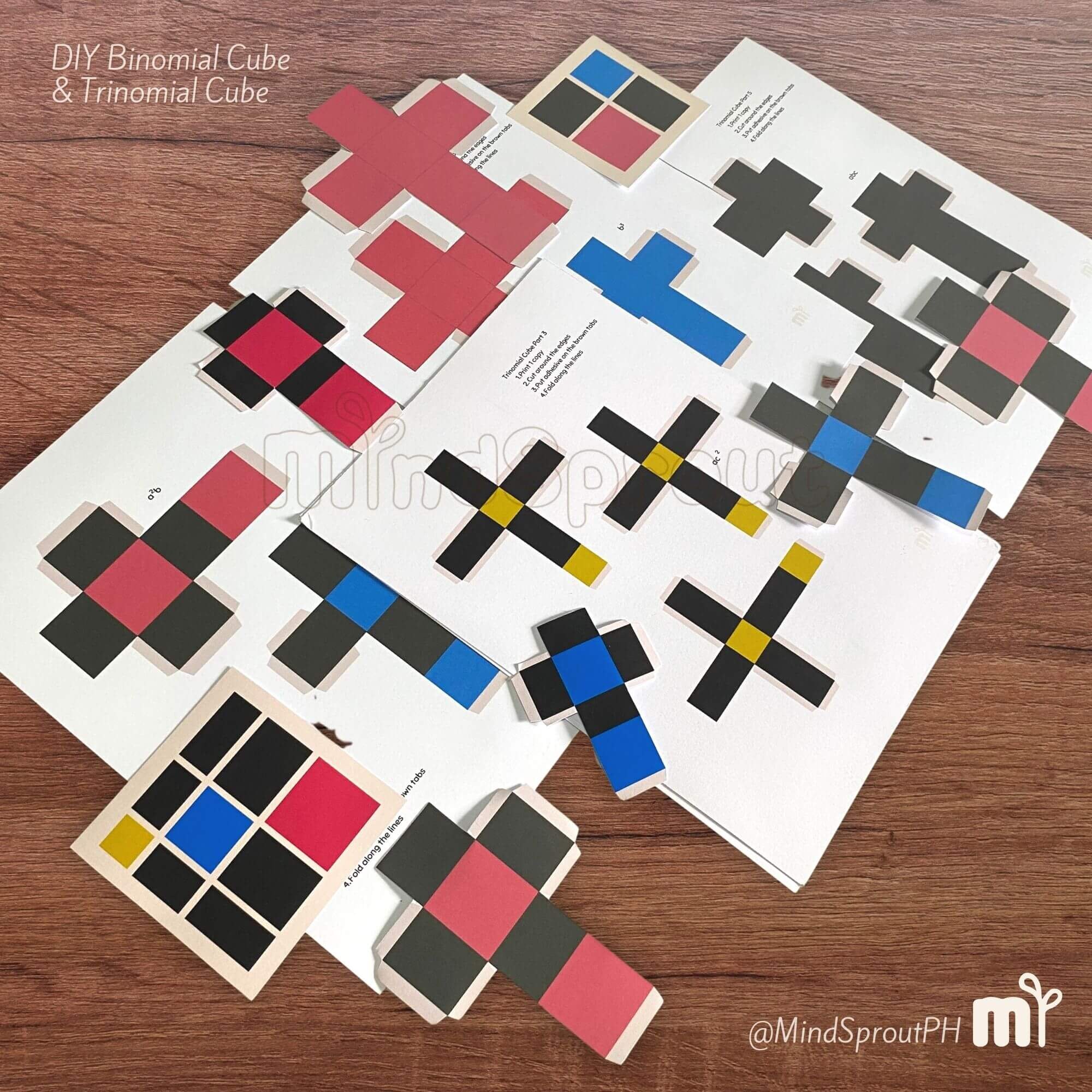 DIY Binomial Cube & Trinomial Cube Montessori Sensorial Material DIY ...