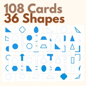 GEOMETRY CABINET SHAPES Solid Thick Thin Lines Montessori Sensorial ...