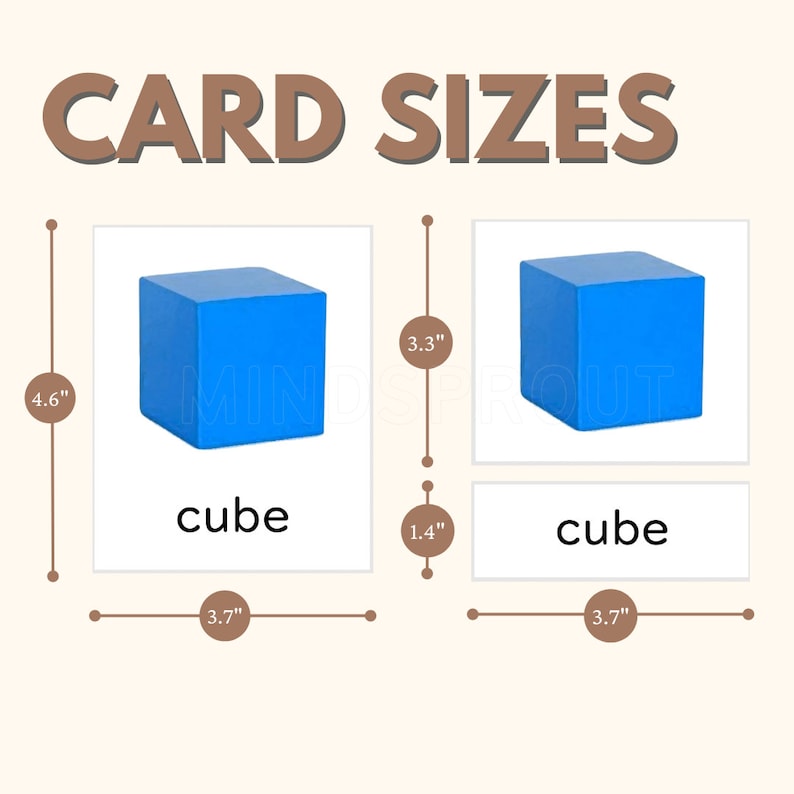 Montessori 2D 3D SHAPES Three Part Cards Montessori Nomenclature 3-part ...