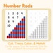 Number Rods Montessori Math Material Extension Activity Matching Cards ...