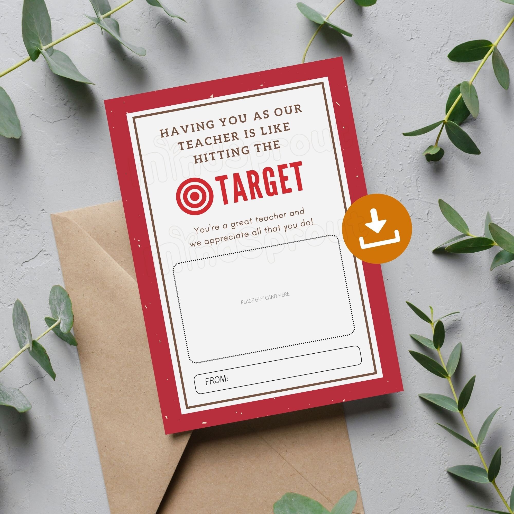 Target Gift Card Holder Teacher Gift Idea Last Minute Birthday Gift for ...