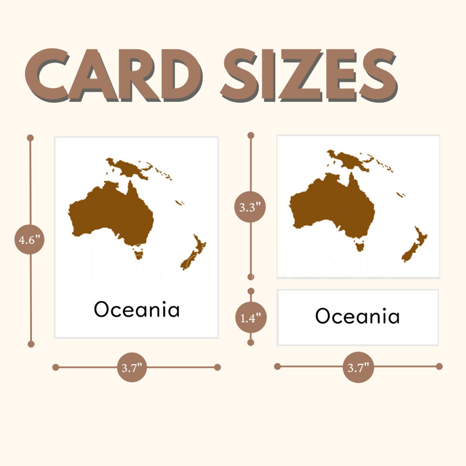 CONTINENTS Montessori Nomenclature 3-part Card Vocabulary Building ...