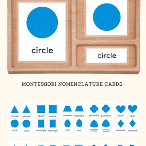 Montessori 2D 3D SHAPES Three Part Cards Montessori Nomenclature 3-part ...