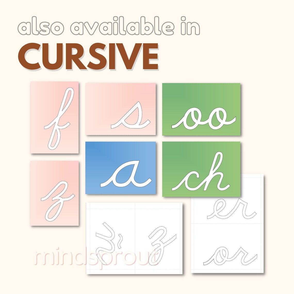 Montessori Sandpaper Letters DIY Template PRINT Uppercase Lowercase ...