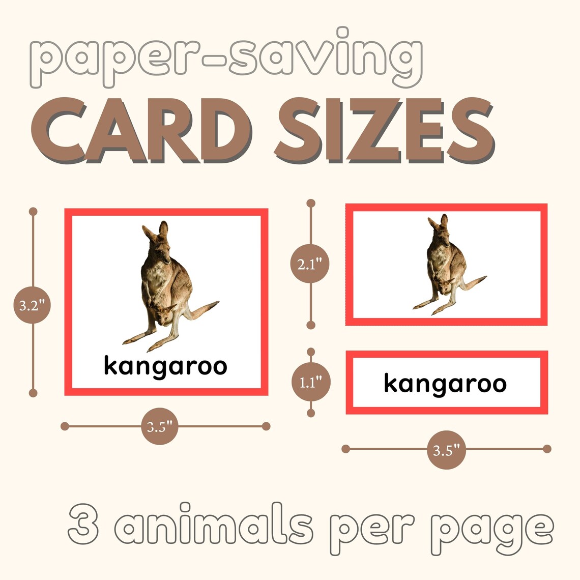 MAMMALS Three Part Cards Montessori Nomenclature 3-part Classified ...
