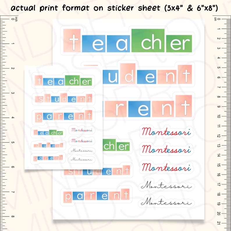 Montessori Sticker Sheet Bundle Montessori Teacher Student - Etsy