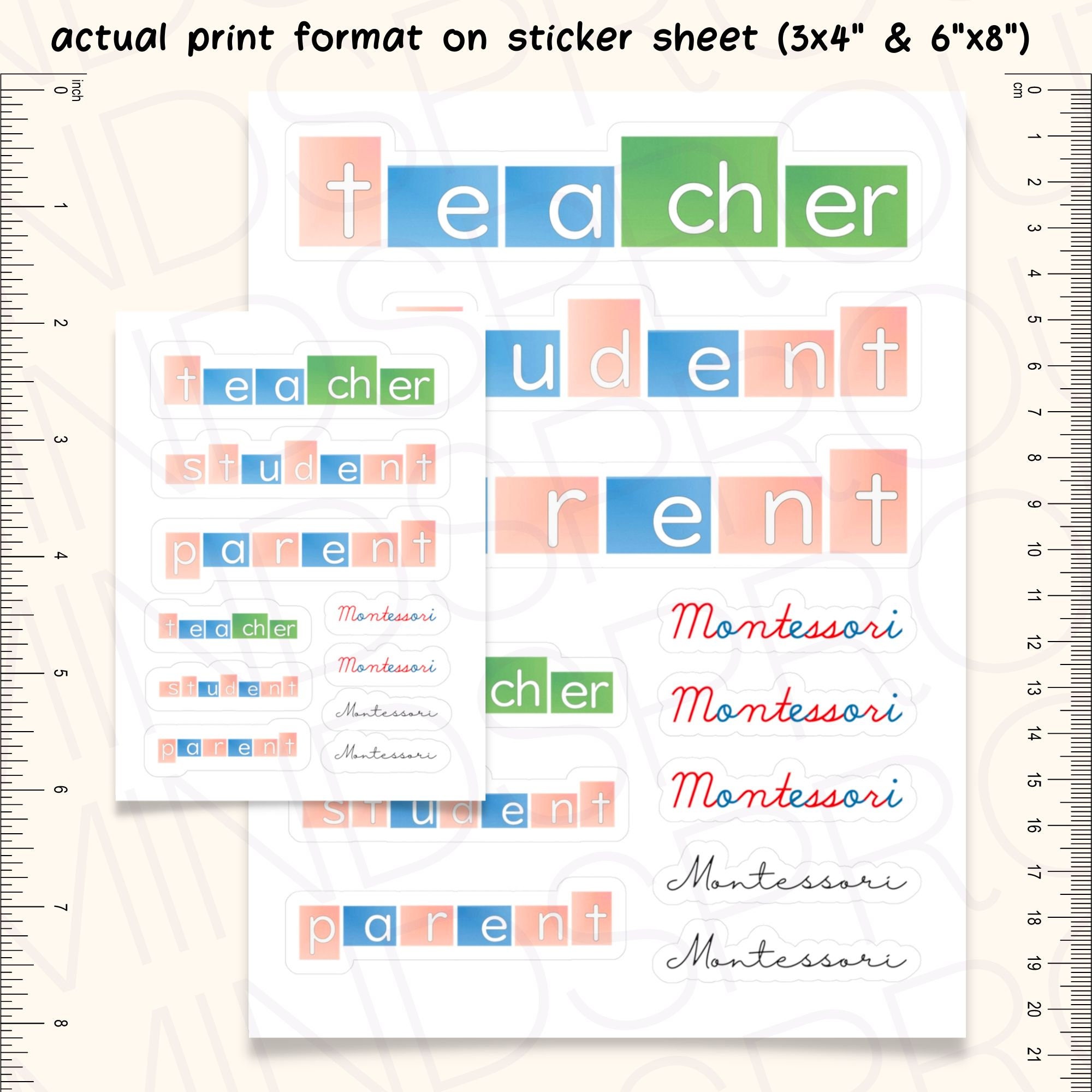 Montessori Sticker Sheet Bundle Montessori Teacher Student Parent ...