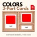 COLORS Montessori Nomenclature 3-part Cards Vocabulary Building ...