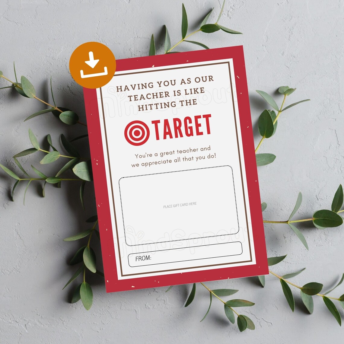 Target Gift Card Holder Teacher Gift Idea Last Minute Birthday Gift for ...