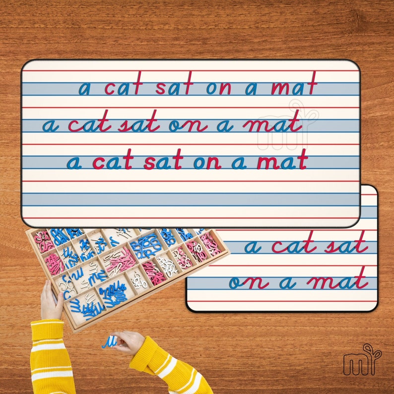 Montessori Writing Alphabet Mat Medium Montessori Rug Movable Alphabet ...