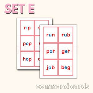 Pink Language Series PBG Montessori Language Reading System CVC Words ...