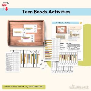 Teen Boards Teen Beads Montessori Math Material Extension Activity ...