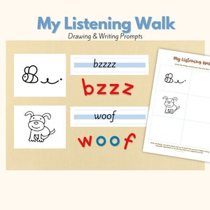 LISTENING WALK Book-based Activities Bundle Montessori Lesson Animal ...