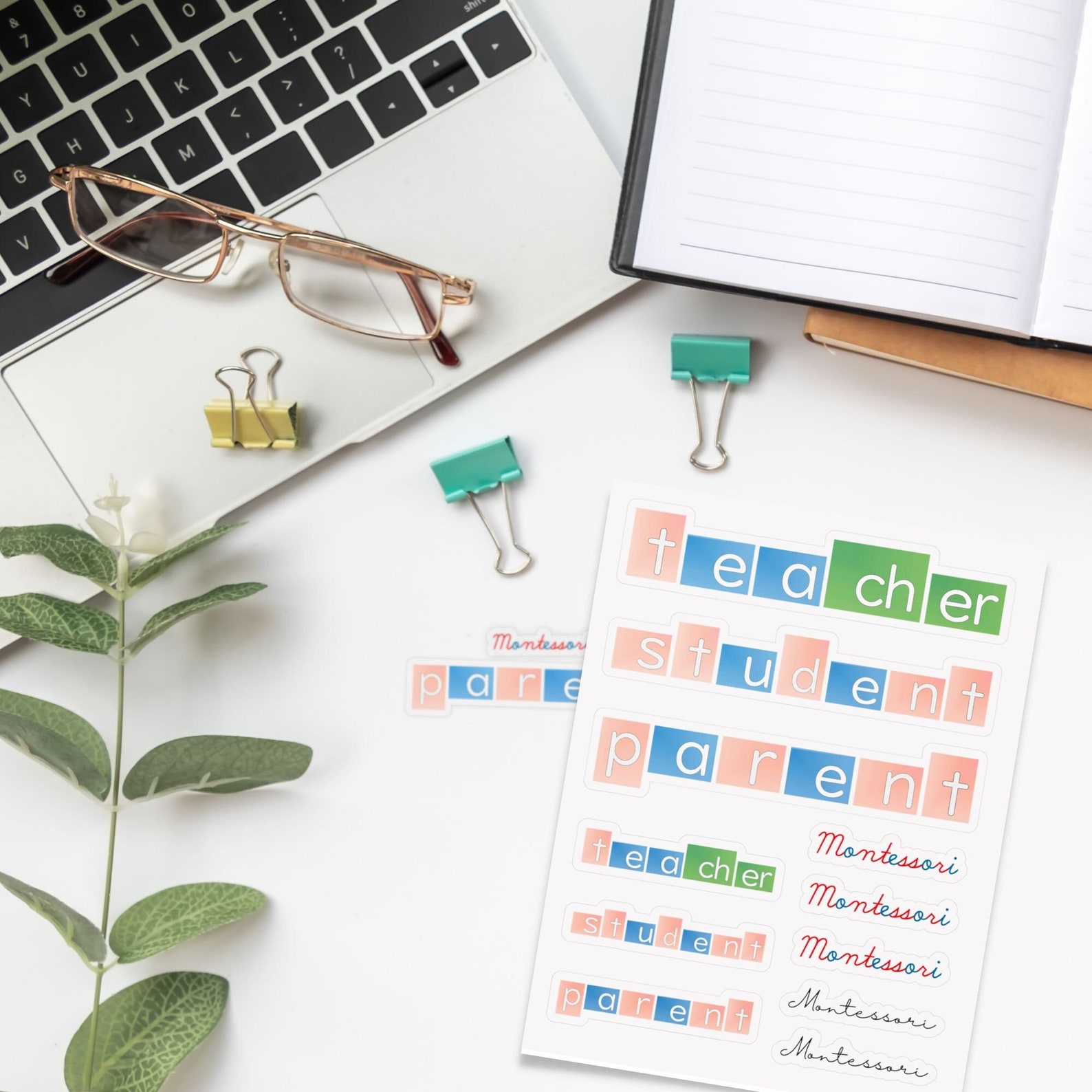 Montessori Sticker Sheet Bundle Montessori Teacher Student Parent ...
