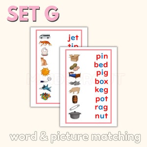 Pink Language Series PBG Montessori Language Reading System CVC Words ...