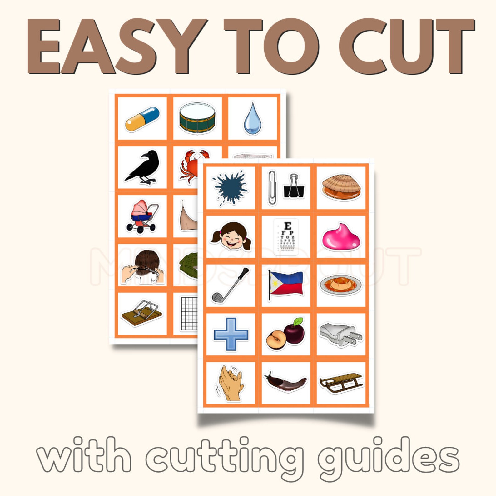 Consonant Blends Phonetic Reading Picture Cards for Object Box ...