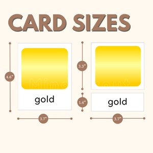 COLORS Montessori Nomenclature 3-part Cards Vocabulary Building ...