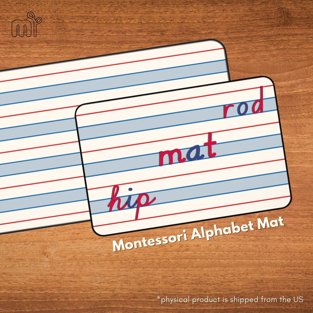 Montessori Writing Alphabet Mat Medium Montessori Rug Movable Alphabet ...