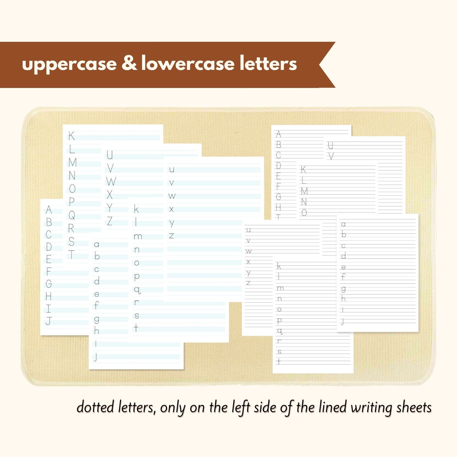 Montessori Blue-lined PRINT Letter Writing Sheet Tracing - Etsy